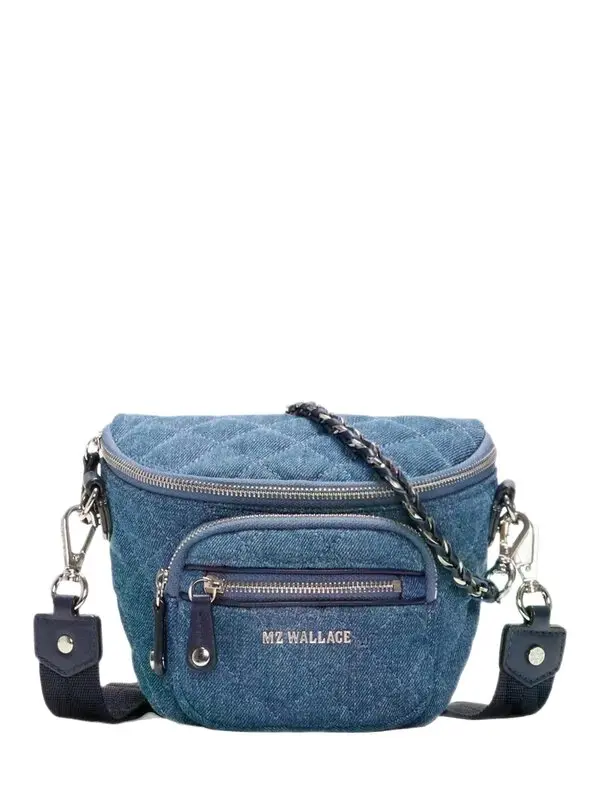 Mz Wallace Micro Crosby Quilted Denim Crossbody Bag - Blue
