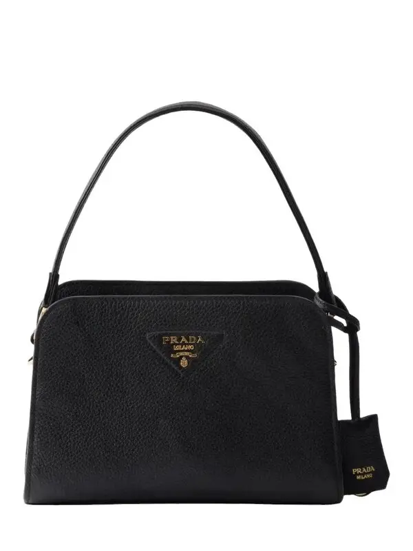 Prada Leather Mini Handbag - Black