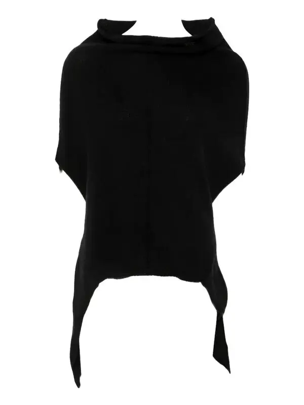 Rick Owens Off-shoulder Asymmetric Hem Sweater - Black