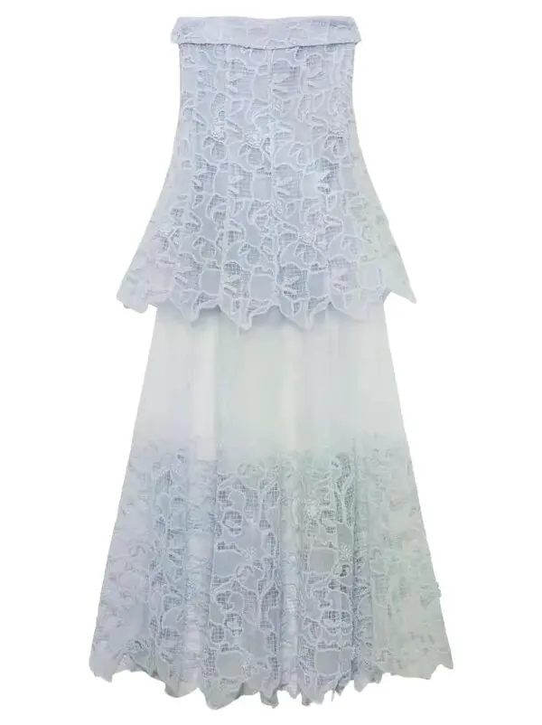 Simkhai Rennis" Lace-trimmed Maxi Dress - Blue