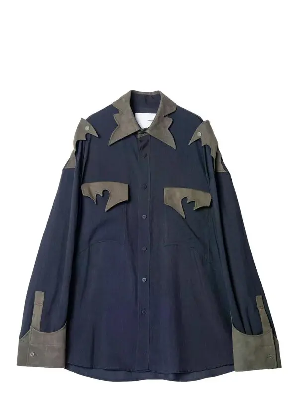 YOSHIOKUBO Drift Flap Shirt - Blue