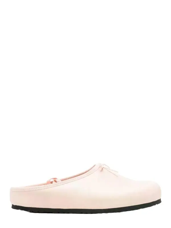 BIRKENSTOCK Leather Bow Detail Mules - Pink