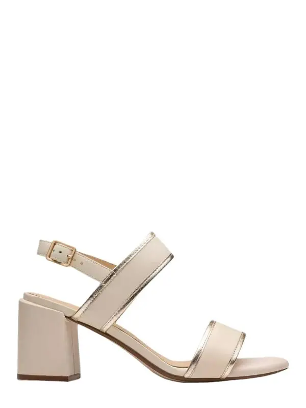 Clarks Ezoria Sling Metallic-trim Sandals - Neutrals