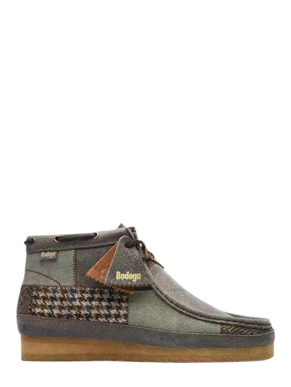 Clarks Wallabee Boot Patchwork Desert Boots - Grey