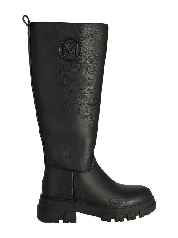 MEXX Logo Patch Lug Sole Boots - Black