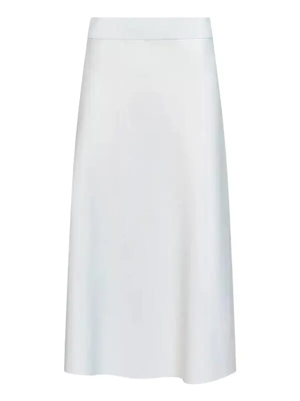 Max Mara Milano Knit Midi Flared Skirt - White