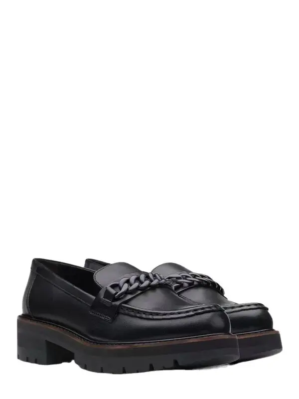 Clarks Orianna Edge Chain-link Loafers - Black