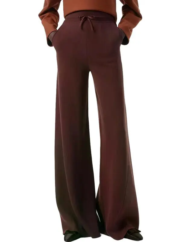 Loro Piana Siena Wide-leg Knit Track Pants - Red