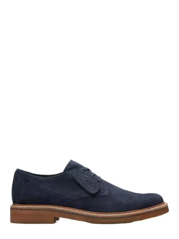 Clarks Suede Derby Shoes - Blue