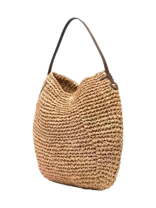 JW Anderson Large Woven Bucket Bag - Neutrals