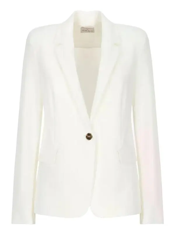EMME Emmgamma Single-breasted Notched-lapels Blazer - White