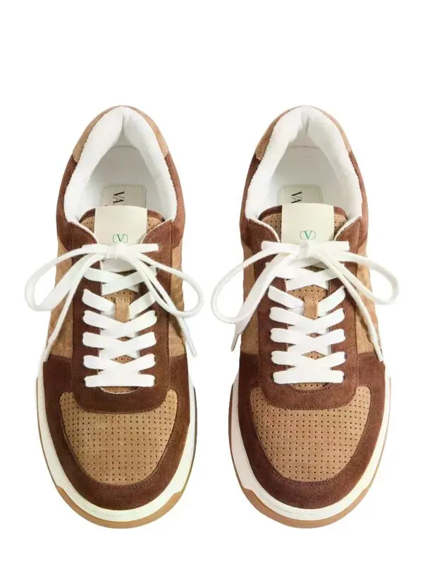 Valentino Garavani Split-leather Sparry Sneakers - Brown