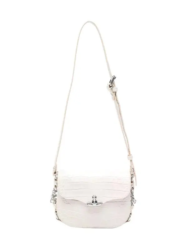 VIVIENNE WESTWOOD Hunter Leather Cross Body Bag - Neutrals