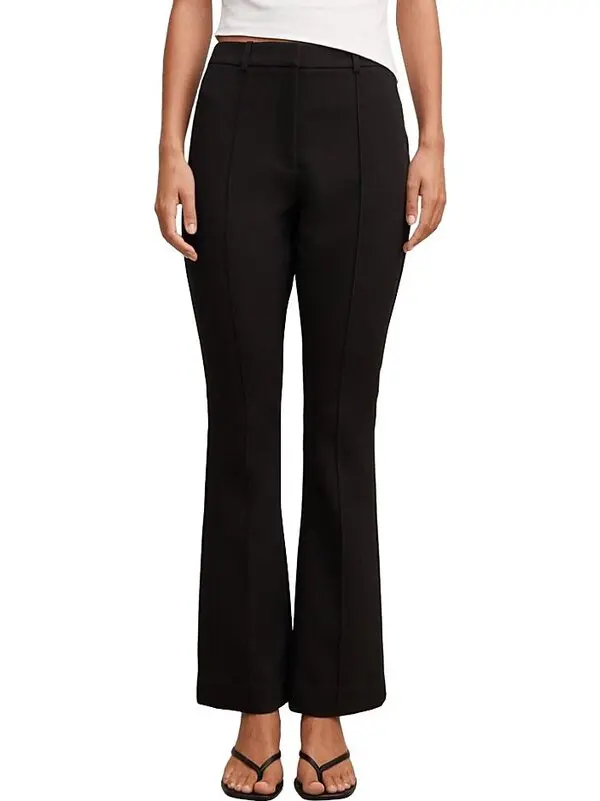 EVER NEW Melanie Pintuck Flared Leg Pants - Black