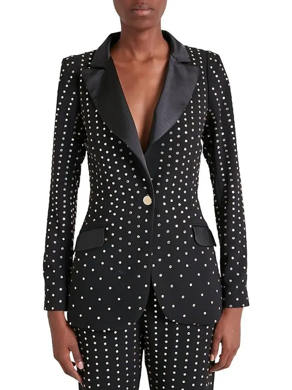TEMPERLEY LONDON Alexandrea Embellished Blazer - Black