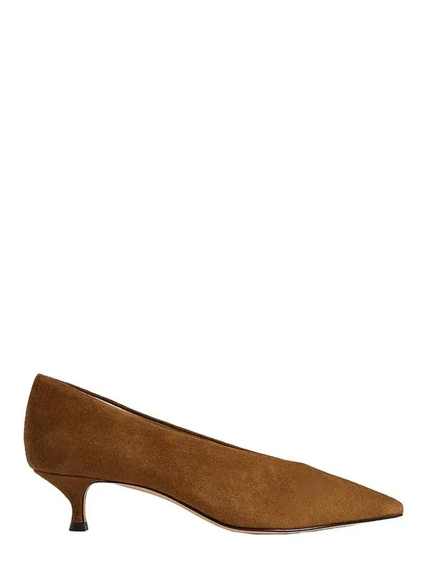 Le Monde Beryl Babouche Kitten Heel Pumps - Mokka
