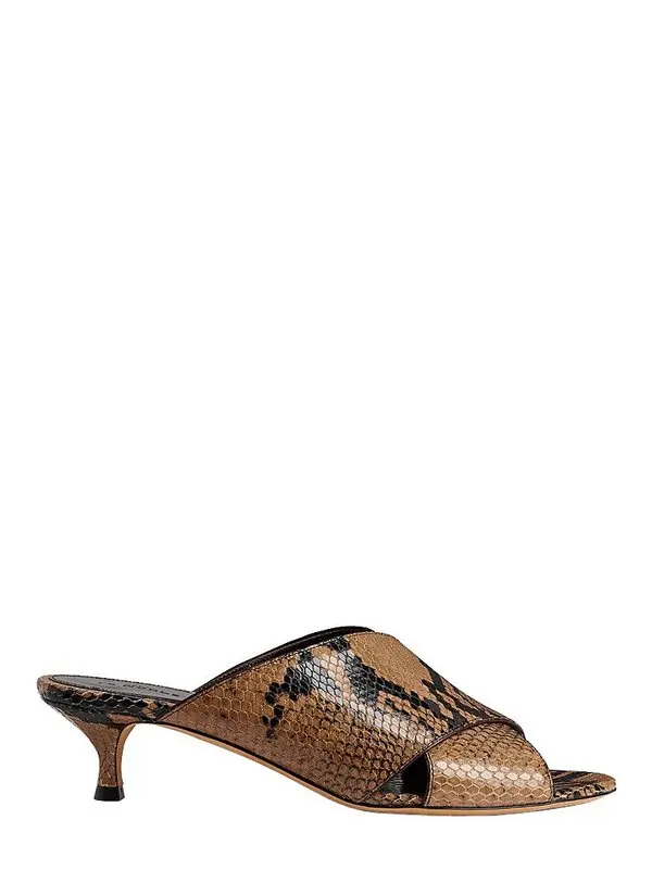 Le Monde Beryl Luca Kitten Heel Sandals - Fango