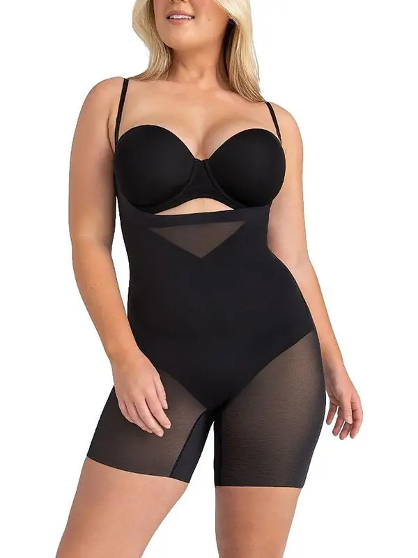 HONEYLOVE Open Bust Mid-thigh Bodysuit - Runway