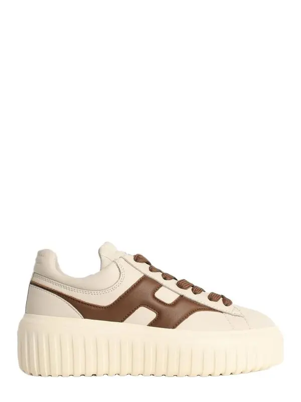 Hogan H-stripes Leather Sneakers - White