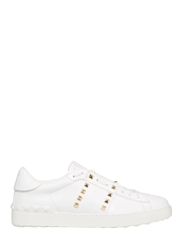 Valentino Garavani Rockstud Untitled Leather Sneakers - White