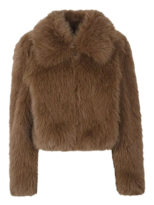 THE FRANKIE SHOP Hope Faux Fur Jacket - Beige