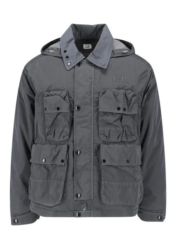 C.P. COMPANY Hooded Utility Field Jacket - Black