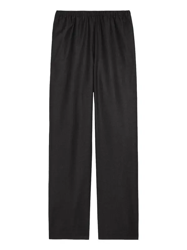 RÓHE Relaxed Straight-leg Wool Trousers - Black