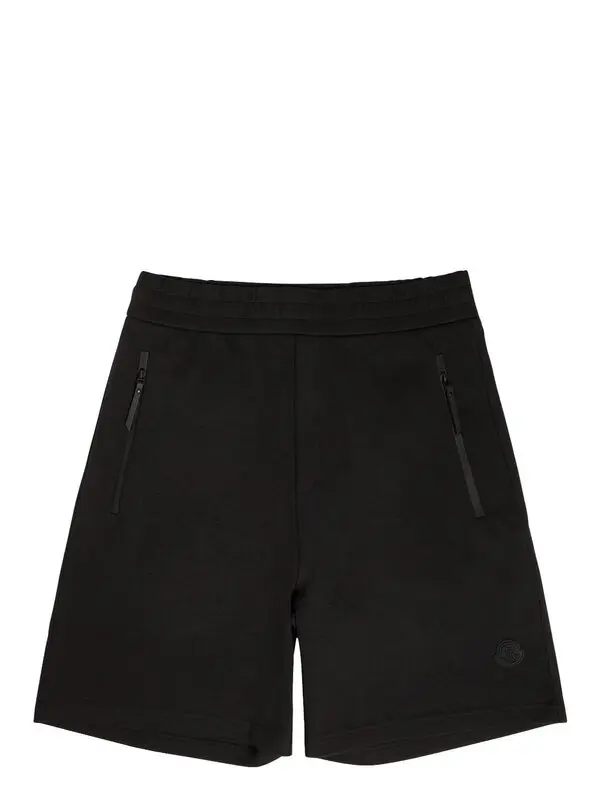 Moncler Cotton-blend Logo Appliqué Shorts - Black