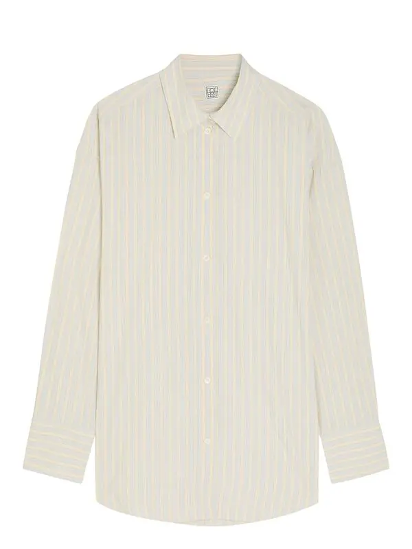 TOTEME Striped Woven Shirt - Yellow