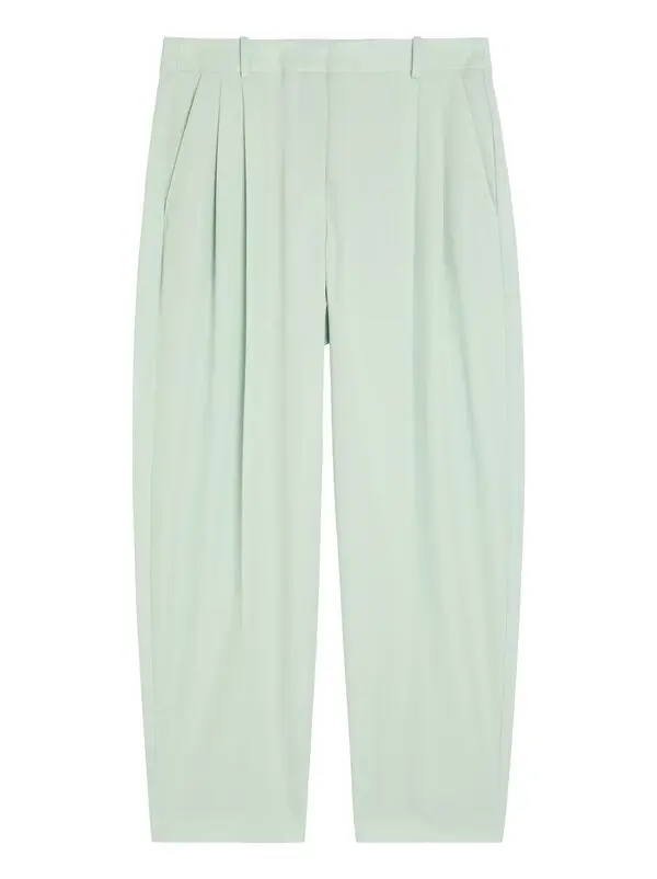 Stella McCartney Pleated Balloon-leg Wool Trousers - Light Blue