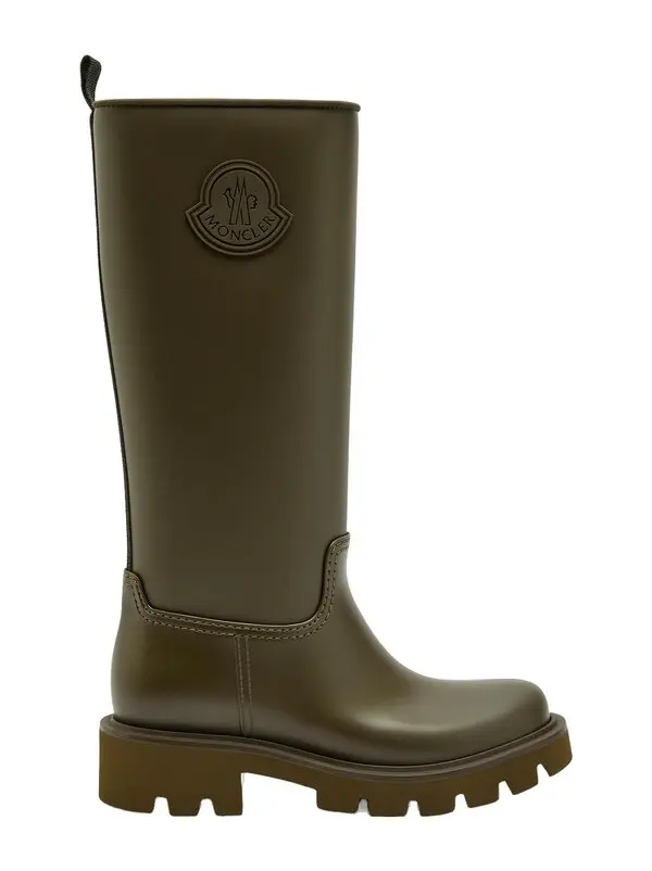 Moncler Kickstream Rubber Wellington Boots - Khaki