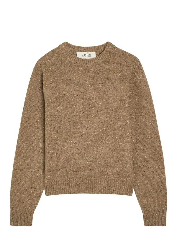 RÓHE Mouliné-knit Wool-blend Jumper - Light Brown
