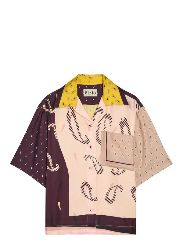 OTZIO Tzĭo Cecilia Printed Silk Shirt - Multicoloured