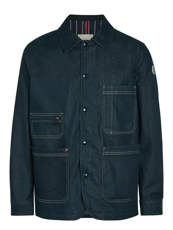 Moncler Haderu Denim Overshirt - Dark Blue
