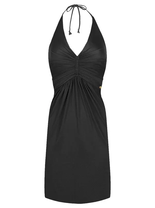 CHIC BY LIRETTE Halterneck A-line Mini Dress - Black