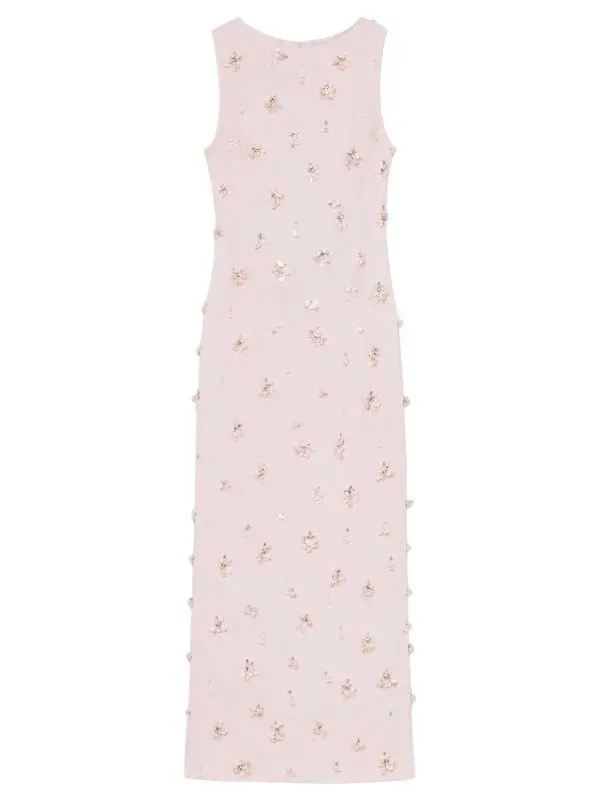 Simkhai Claudia Embellished Crepe Column Midi Dress - Pink