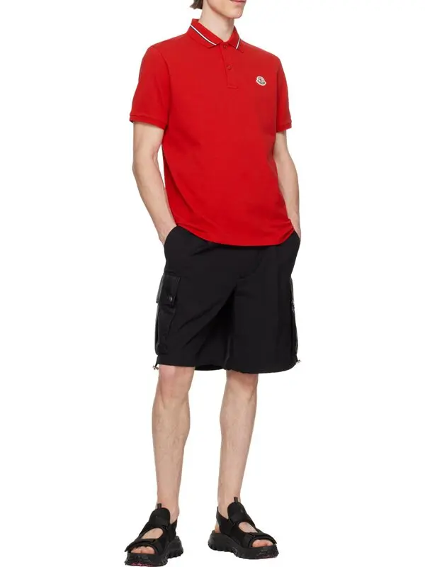 Moncler Logo-patch Polo Shirt - Scarlet