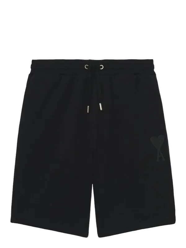 AMI Paris De Coeur Track Shorts - Black