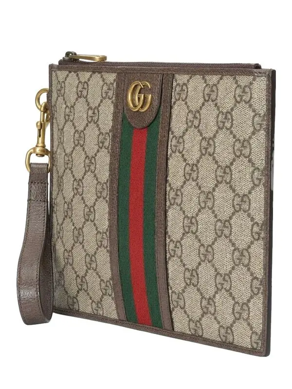 Gucci Ophidia Woven Pouch Bag - Beige/ebony