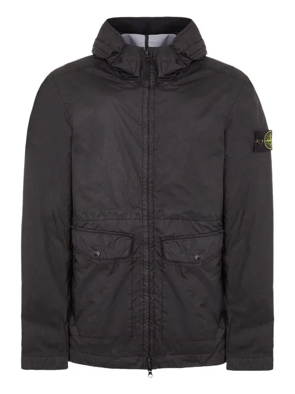 Stone Island Membrana 3l Tc Hooded Jacket - Black