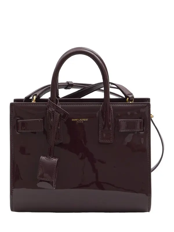 Saint Laurent Sac De Jour Nano Top Handle Bag - Bordeaux