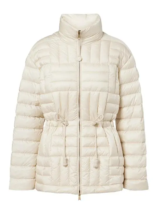 Moncler High-necked Long-sleeved Cotton Coat - Light Beige