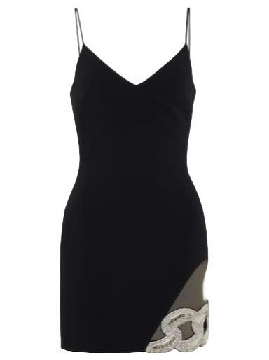 David Koma Chain-embellished Mini Dress - Black