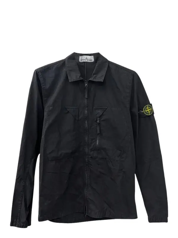 Stone Island Logo-patch Shirt Jacket - Black