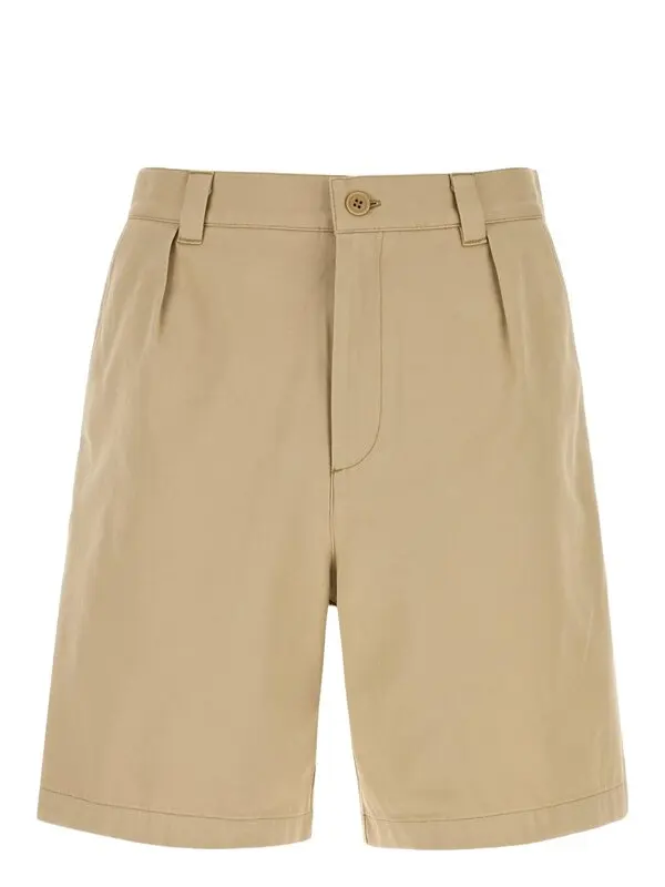 A.p.c. Pleated Straight Hem Shorts - Beige