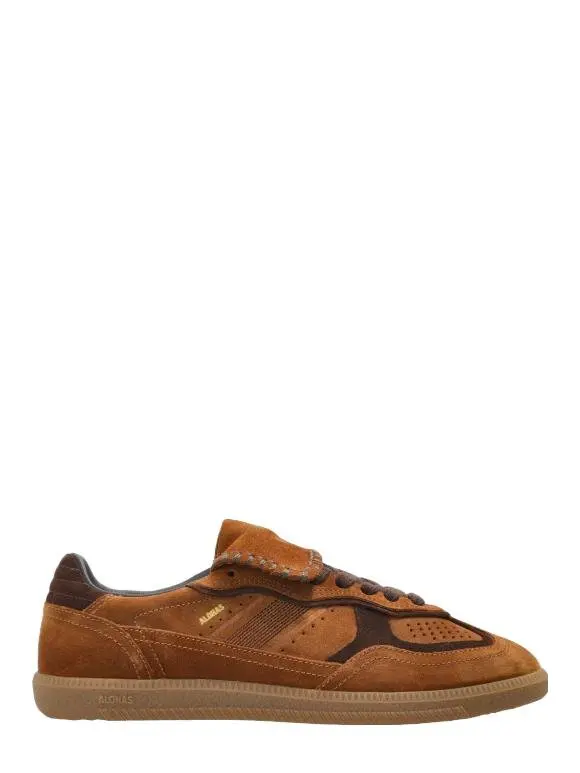 ALOHAS Low-top Lace-up Casual Sneakers With Embossed Logos - Brown