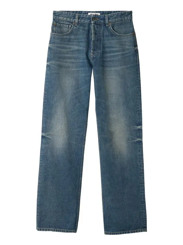 Miu Miu Low-rise Five-pocket Jeans - Navy Blue