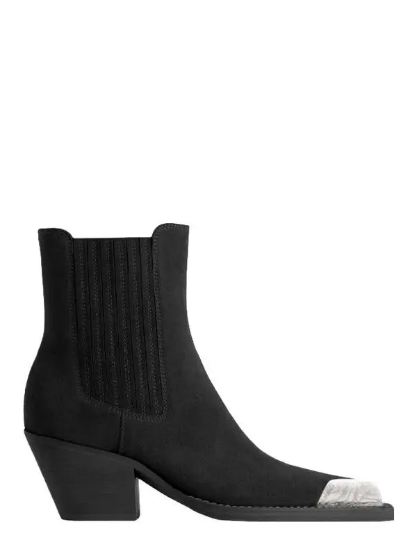 Paris Texas Embellished Toe Ankle Boots - Black