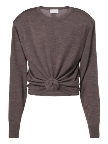 Magda Butrym Knit Top With Knotted Front - Brown