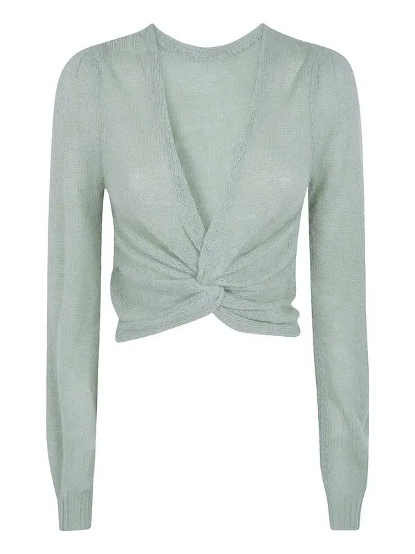 TWINSET Double-knit Long Sleeve Top - Gray